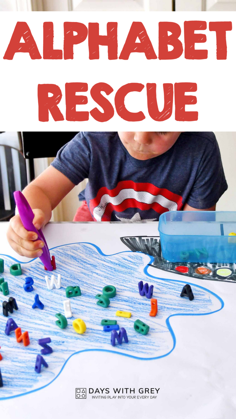 Fine Motor Letter Grab - Days With Grey