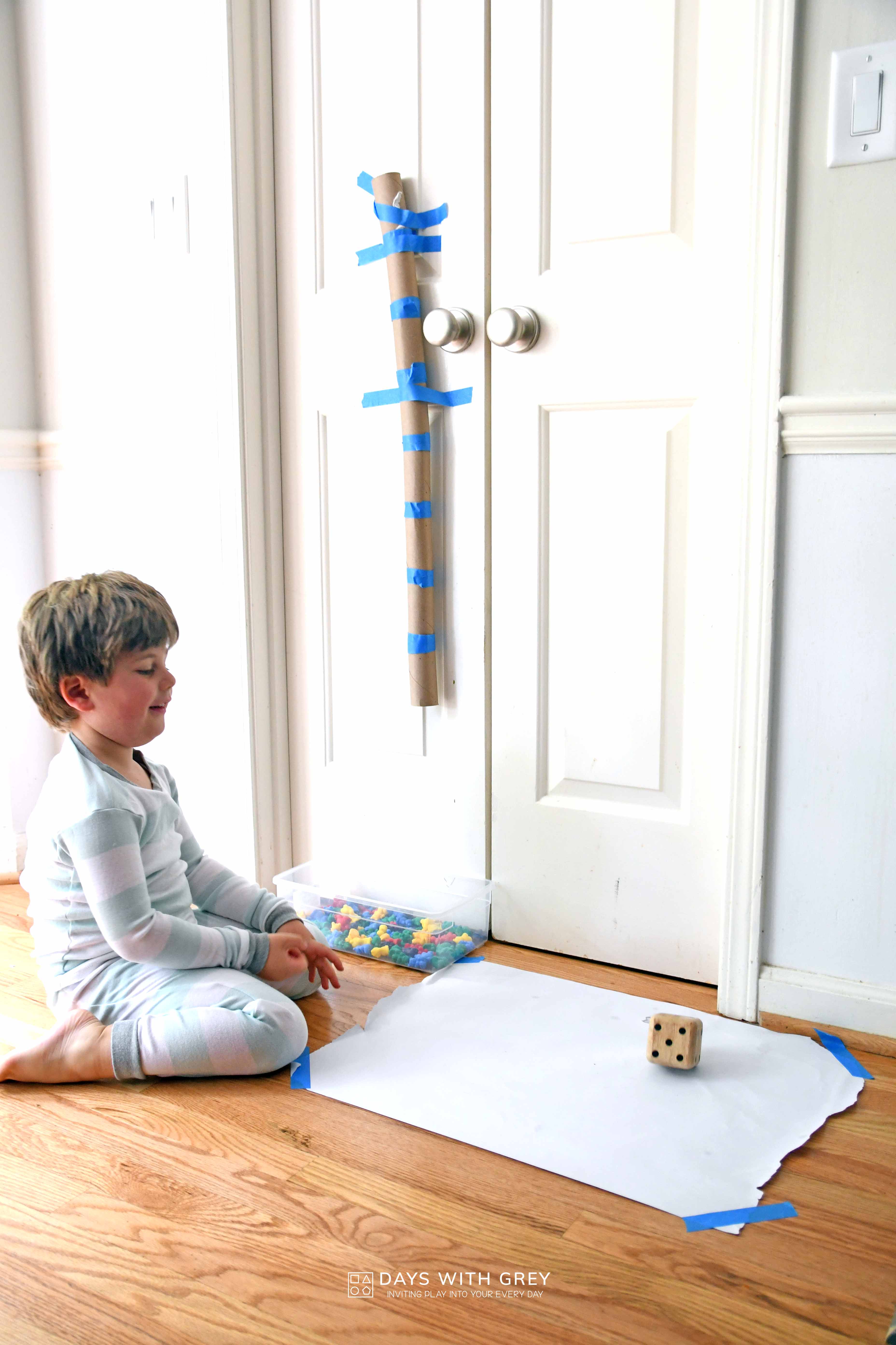 Roll and Drop Counting Activity - Days With Grey