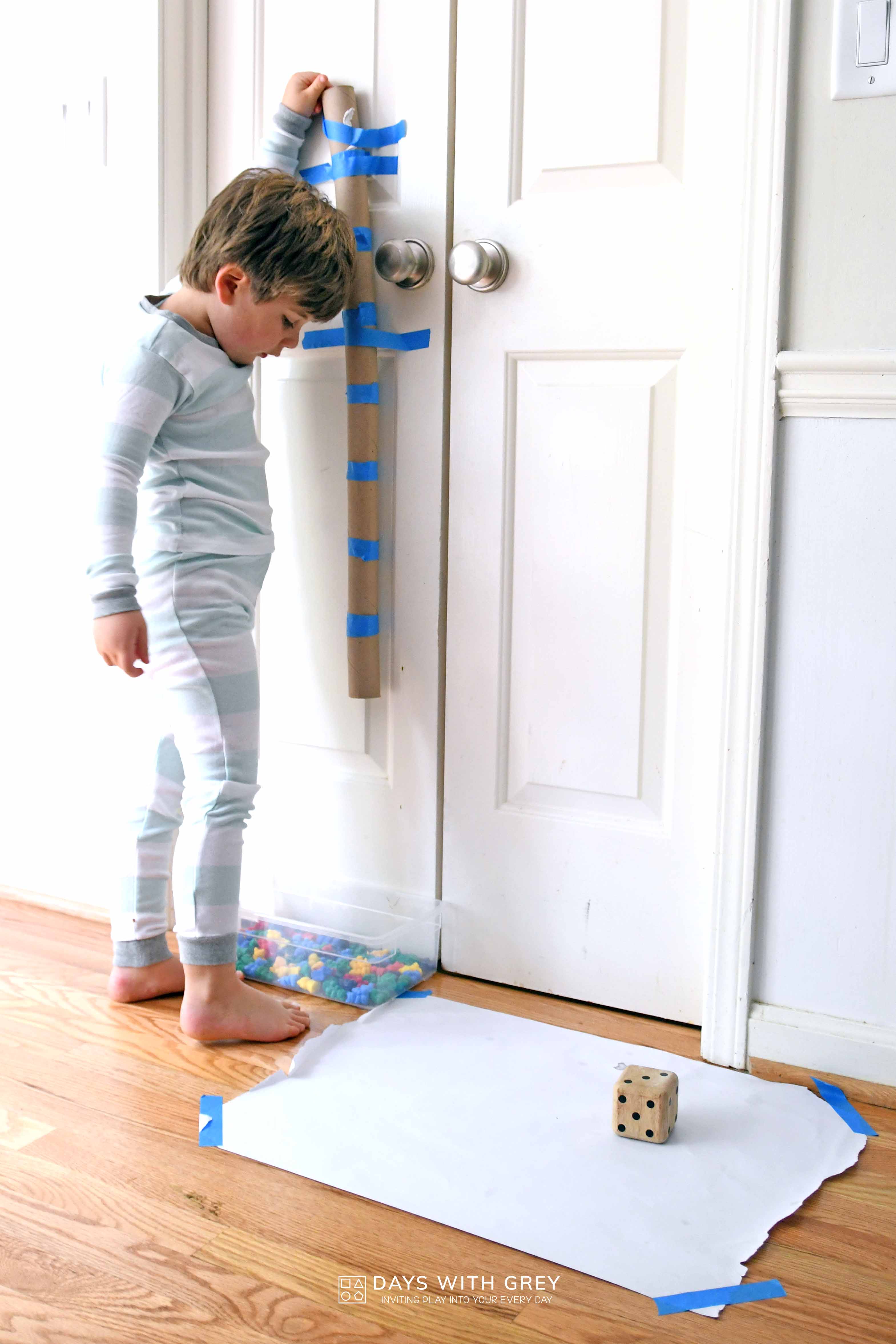 Roll and Drop Counting Activity - Days With Grey