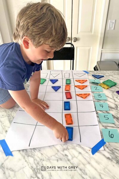 Shape Graph for Preschool - Days With Grey