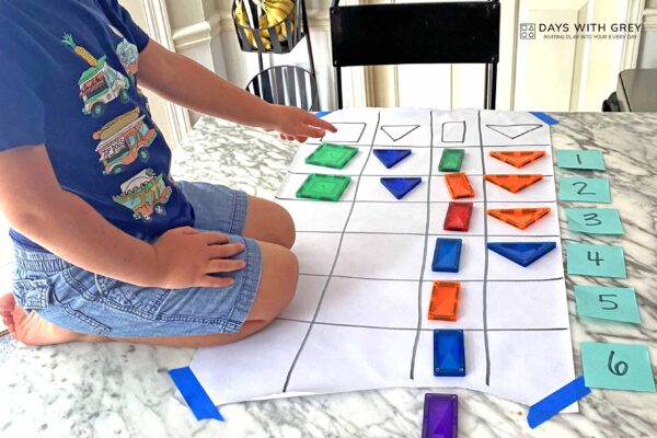 Shape Graph for Preschool - Days With Grey