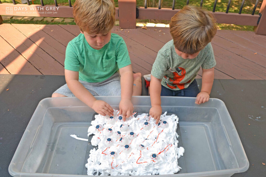 Halloween Messy Sensory Play - Days With Grey