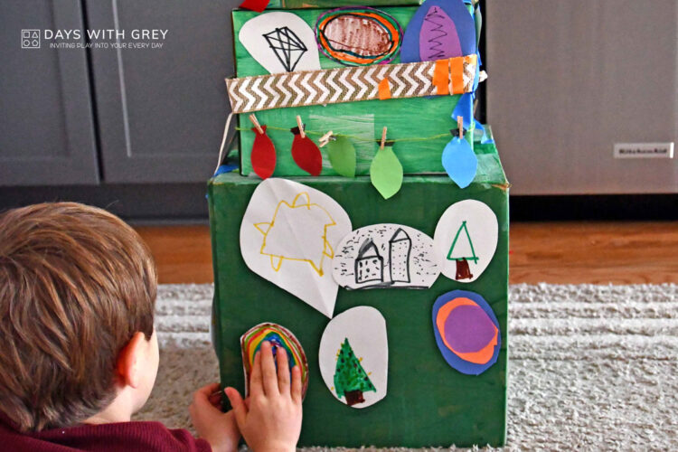 Cardboard Box Christmas Tree - Days With Grey