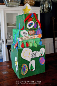 Cardboard Box Christmas Tree - Days With Grey