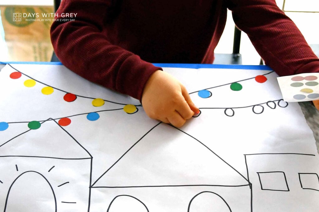 Christmas Lights Fine Motor Play - Days With Grey
