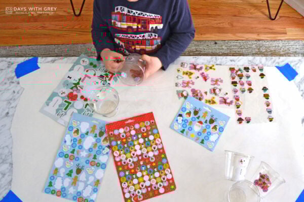 Christmas Sticker Cups - Days With Grey