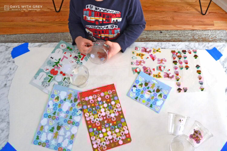 Christmas Sticker Cups - Days With Grey