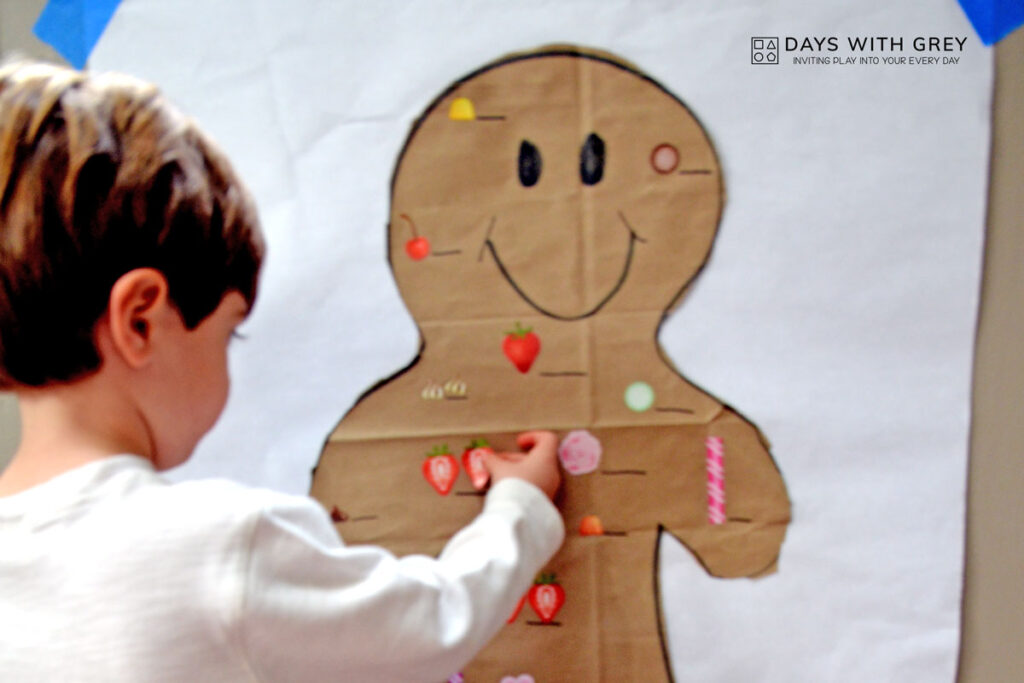 Gingerbread Man Holiday Sticker Match-Up - Days With Grey