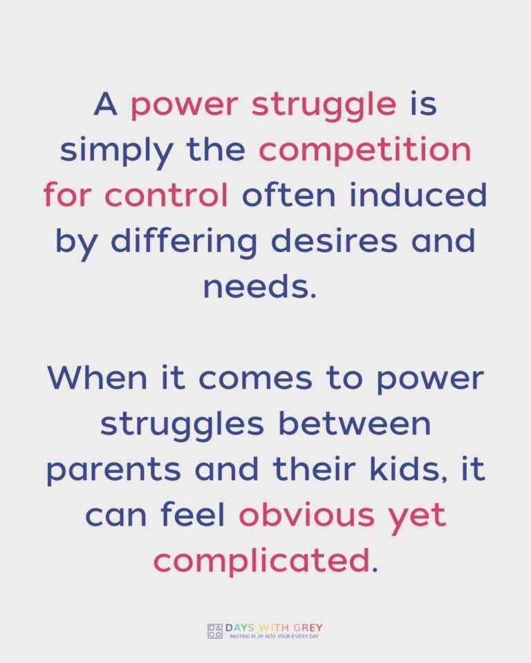 How to Reframe Power Struggles with Kids - Days With Grey