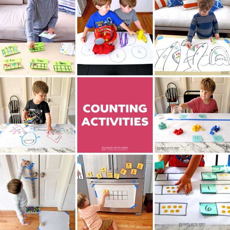 50 Math Activities for Preschoolers - Days With Grey