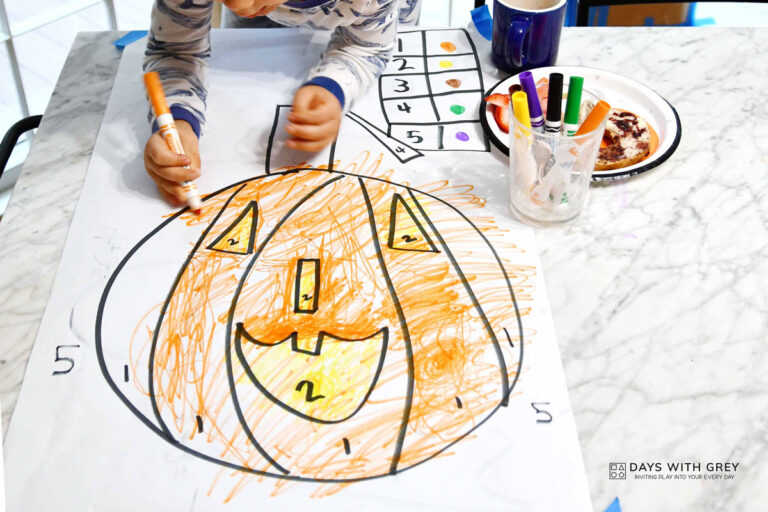 Preschool Color by Number for Halloween - Days With Grey