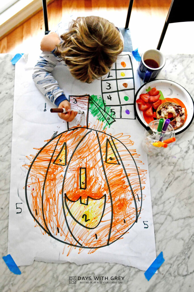 Preschool Color by Number for Halloween - Days With Grey