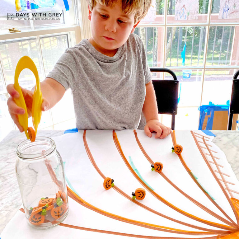 Pumpkin Squeeze (Fine Motor) - Days With Grey