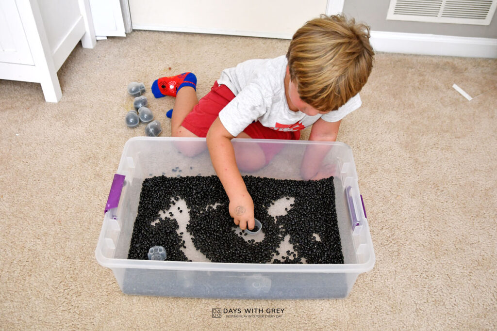 Skeleton Sensory Bin - Days With Grey
