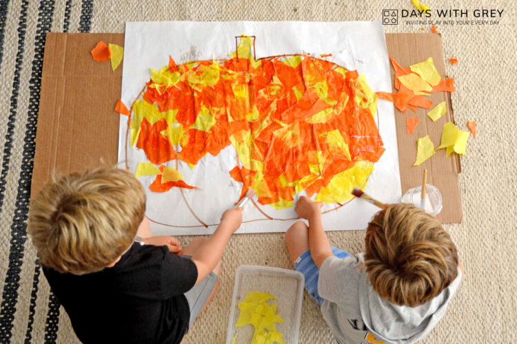 Tissue Paper Pumpkin Art - Days With Grey