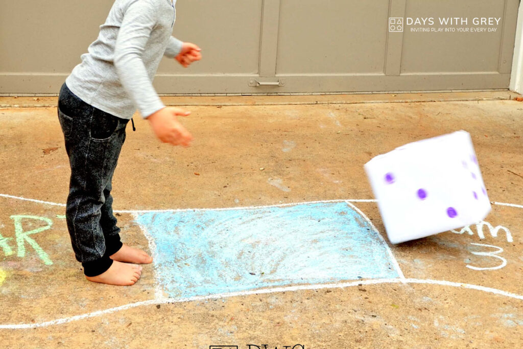 Chalk Game for Outdoor Play - Days With Grey
