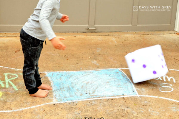 Chalk Game for Outdoor Play - Days With Grey