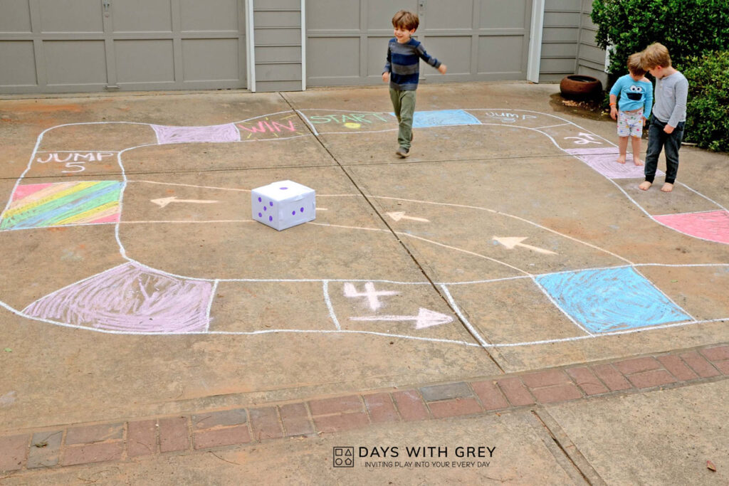 Chalk Game for Outdoor Play - Days With Grey