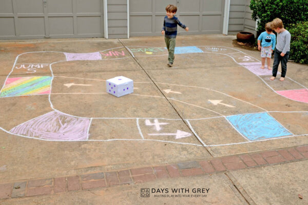 Chalk Game for Outdoor Play - Days With Grey