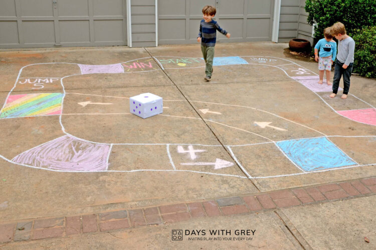 Chalk Game for Outdoor Play - Days With Grey
