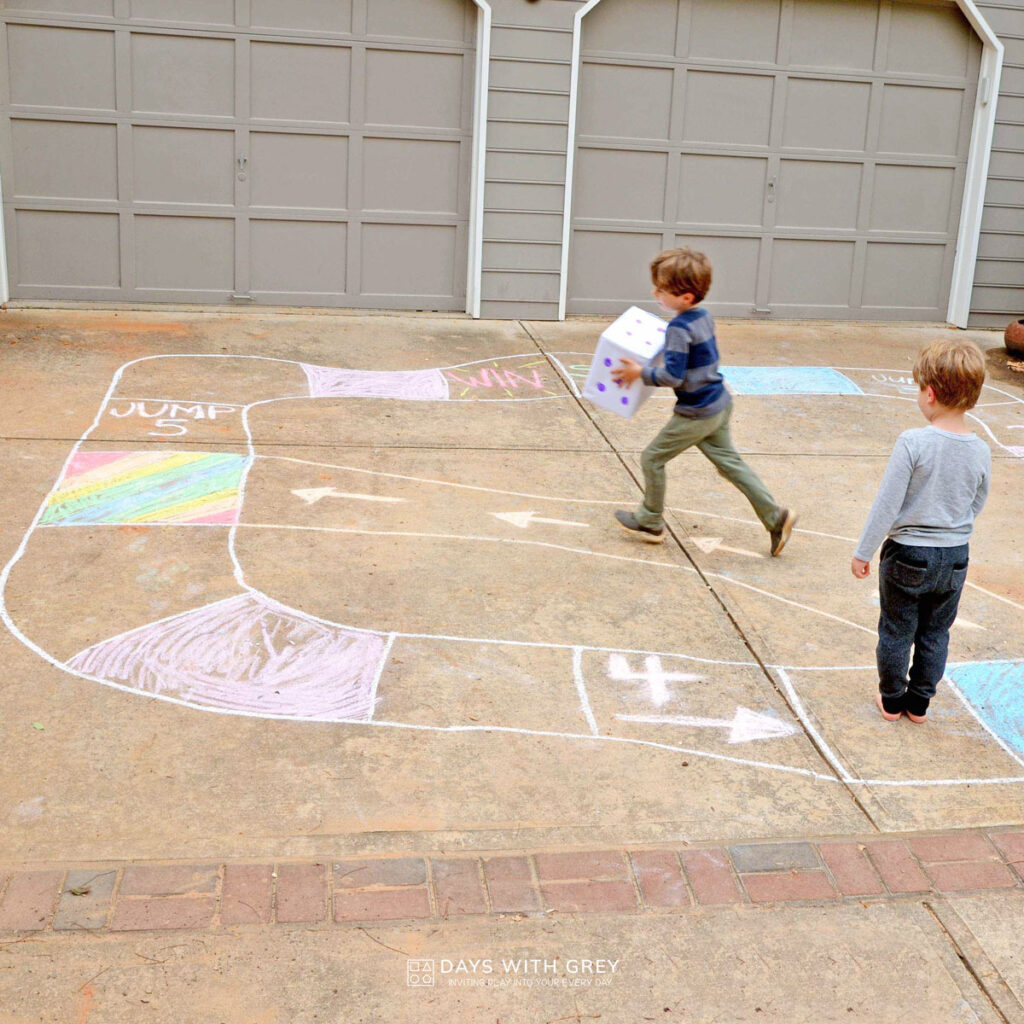 Chalk Game for Outdoor Play - Days With Grey