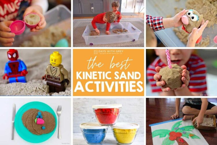 Kinetic Sand for Kids - 20+ Ways to Play - Days With Grey