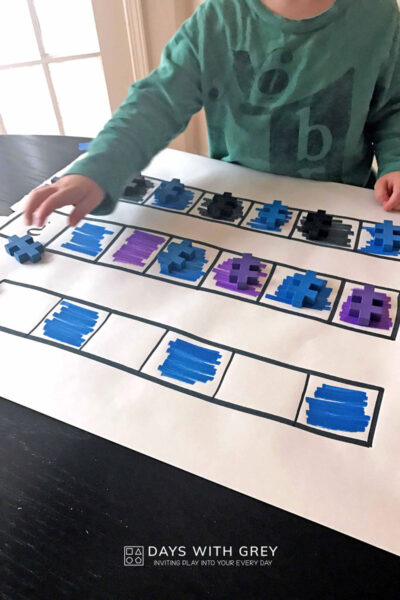 Preschool AB Pattern Practice - Days With Grey