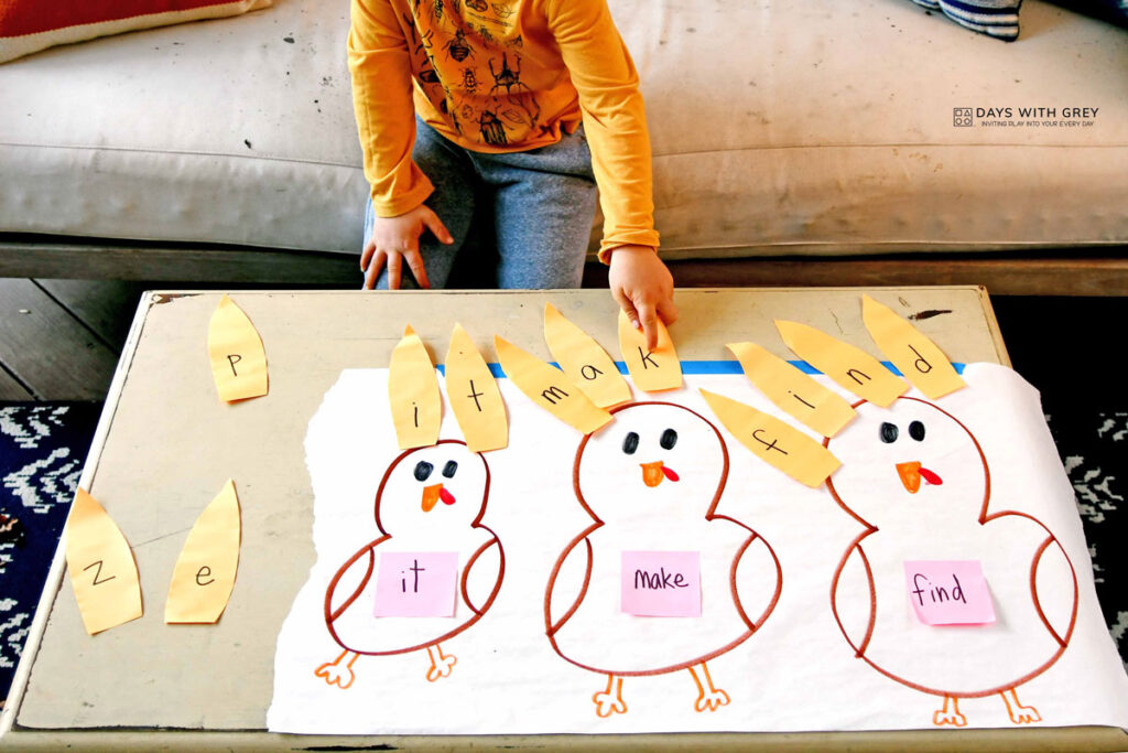 Sight Word Turkeys - Days With Grey