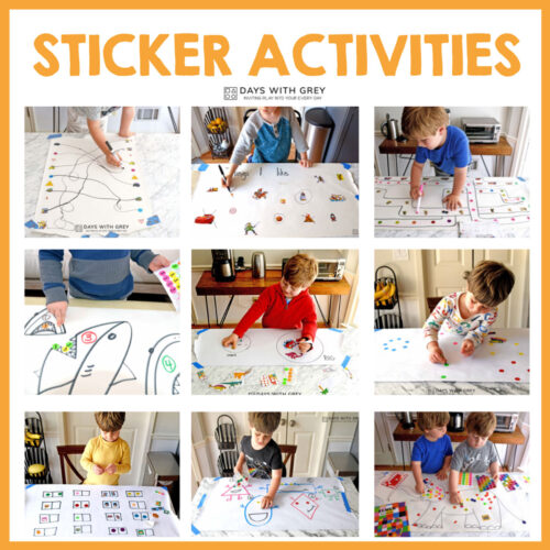 12 Sticker Activities - Days With Grey