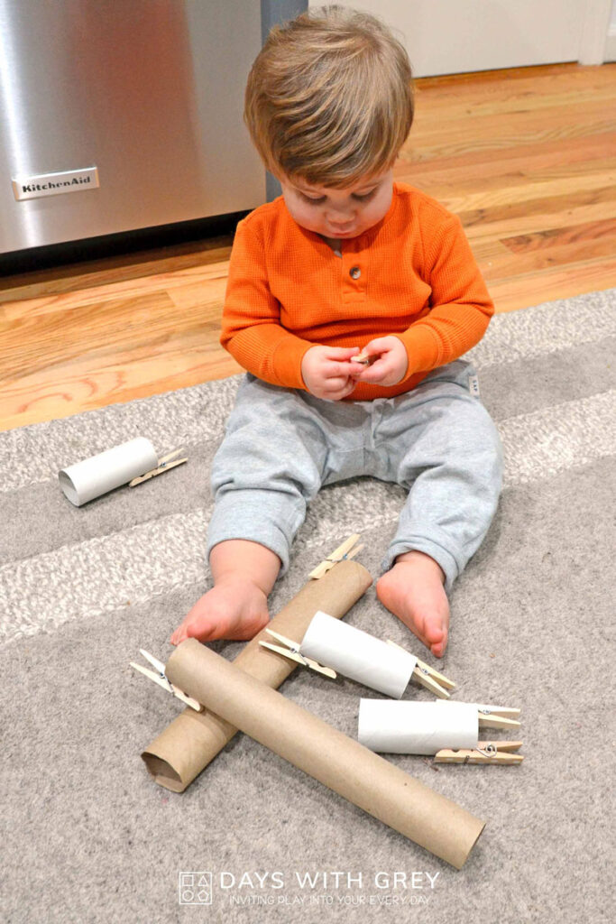 Toddler Fine Motor Clothespin Activity - Days With Grey