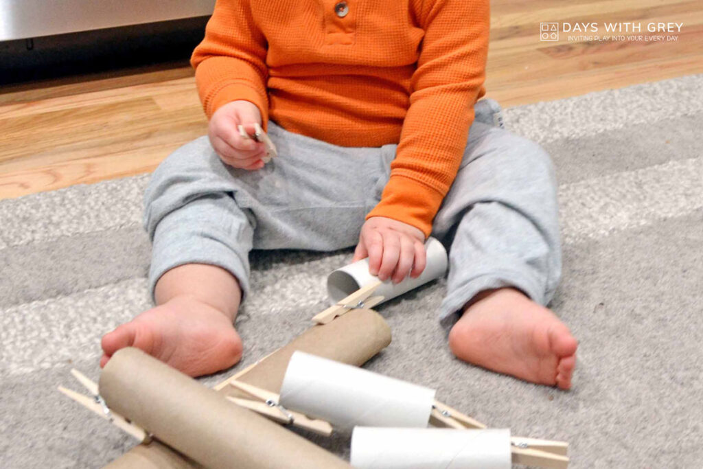 Toddler Fine Motor Clothespin Activity - Days With Grey