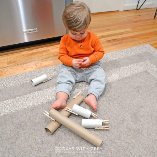 Toddler Fine Motor Clothespin Activity - Days With Grey