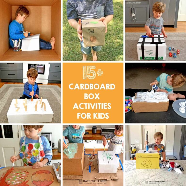 15 Cardboard Box Activities for Kids - Days With Grey
