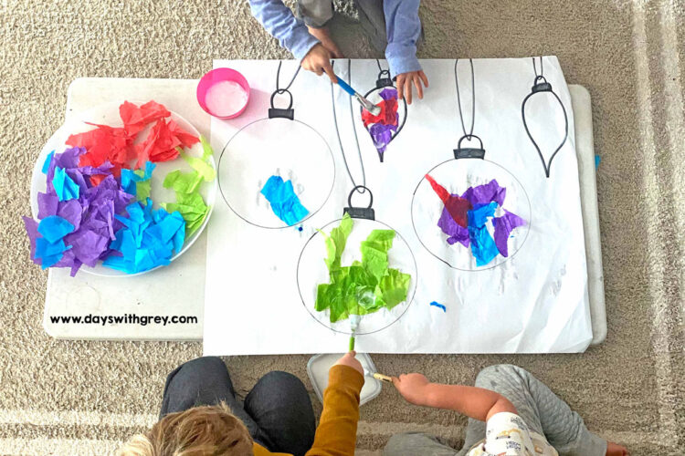 Easy Christmas Art Activity for Kids - Days With Grey