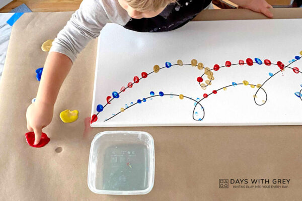 Fingerprint Christmas Painting for Kids - Days With Grey