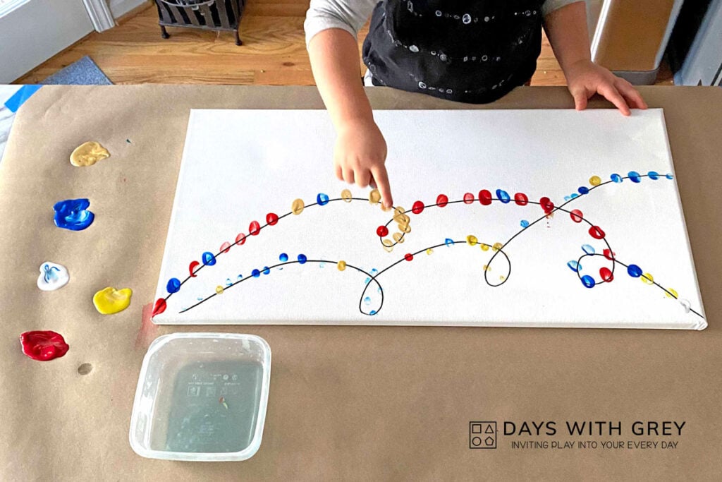 Fingerprint Christmas Painting for Kids - Days With Grey