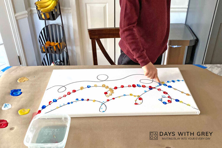 Fingerprint Christmas Painting for Kids - Days With Grey