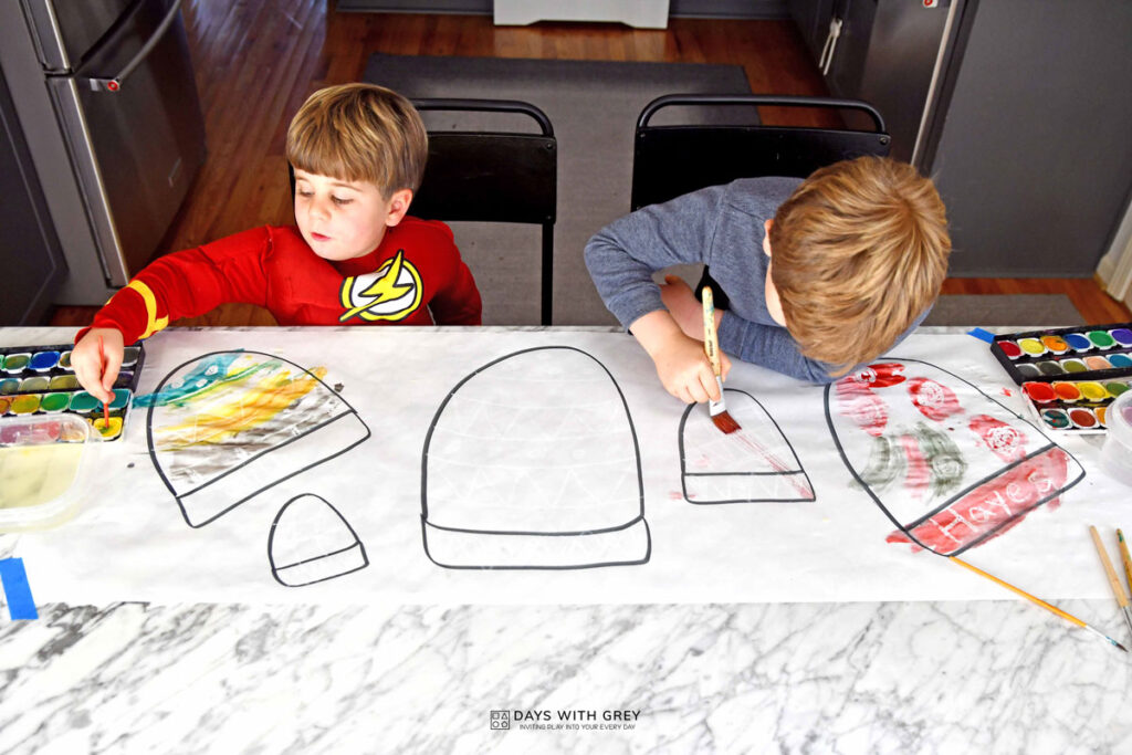 Easy Winter Painting for Kids - Days With Grey
