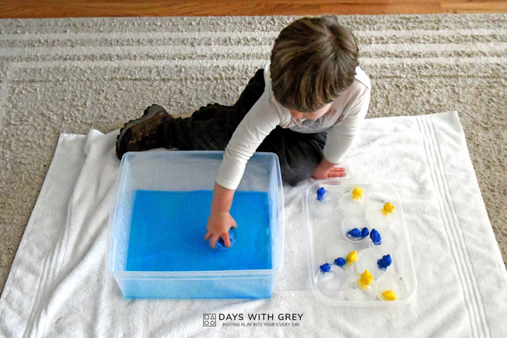 Ice Skating Bears; a Winter Sensory Activity - Days With Grey