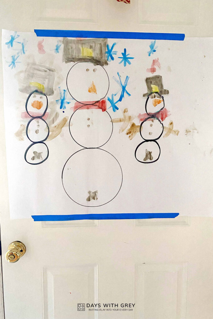 Watercolor Snowman Painting - Days With Grey