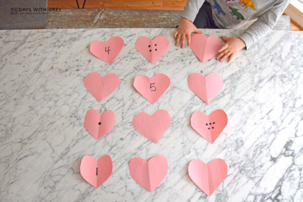 Preschool Valentine's Counting Activity - Days With Grey