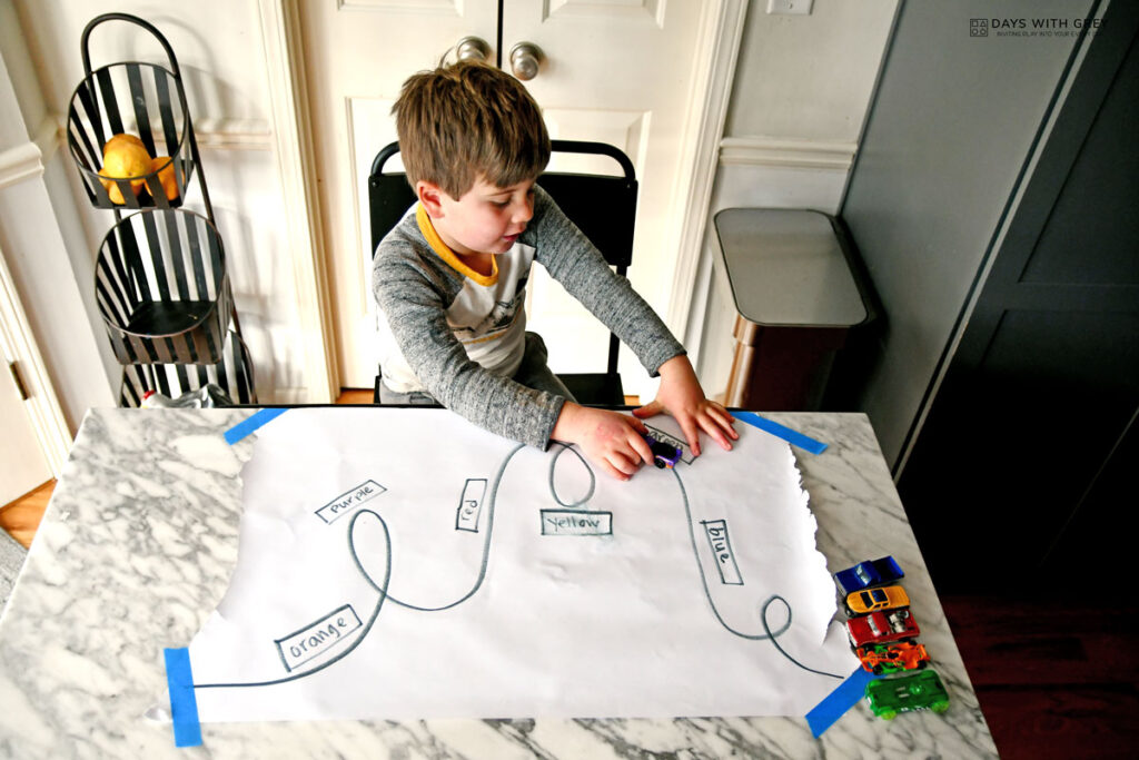 Kindergarten Color Word Activity - Days With Grey