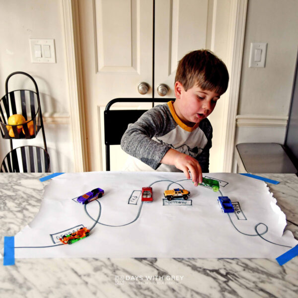 Kindergarten Color Word Activity - Days With Grey