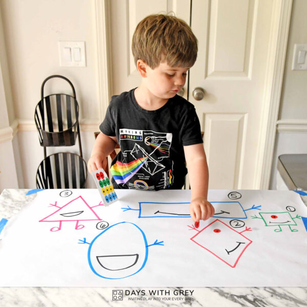 Shape People; a Toddler Counting Activity - Days With Grey
