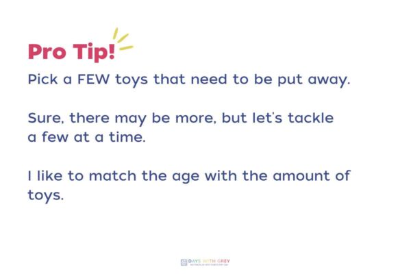 7 Easy Steps How to Encourage Toy Cleanup - Days With Grey