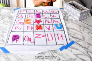 Preschool Alphabet Bingo with a Twist - Days With Grey