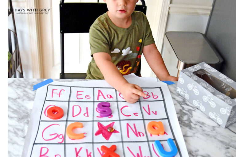 Preschool Alphabet Bingo with a Twist - Days With Grey