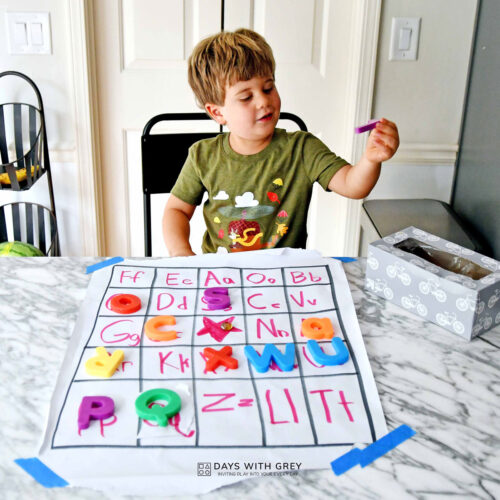 Preschool Alphabet Bingo with a Twist - Days With Grey