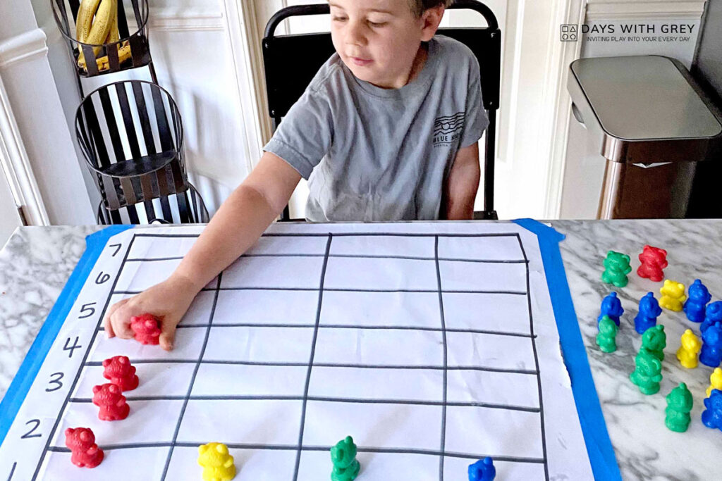 Preschool Counting Bear Graph - Days With Grey