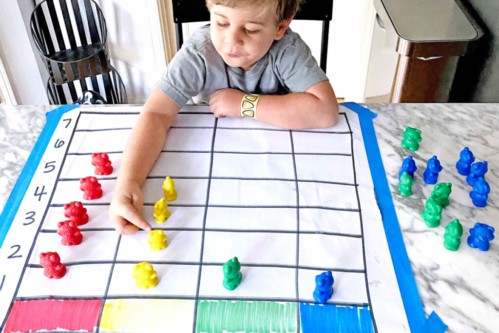 Preschool Counting Bear Graph - Days With Grey